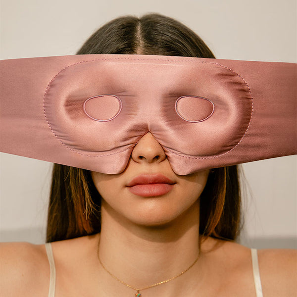 Damask Rose Eyelash-Protecting Silk Sleep Mask | Drowsy