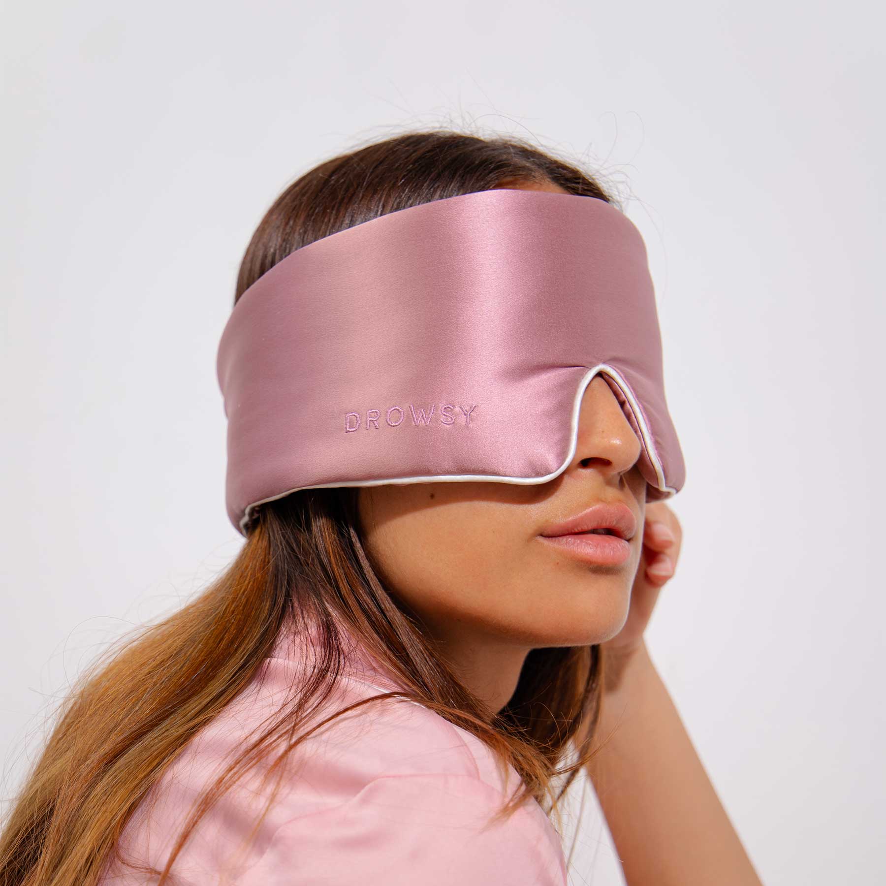 Damask Rose Silk Sleep Mask - Pipe Dreams Edition