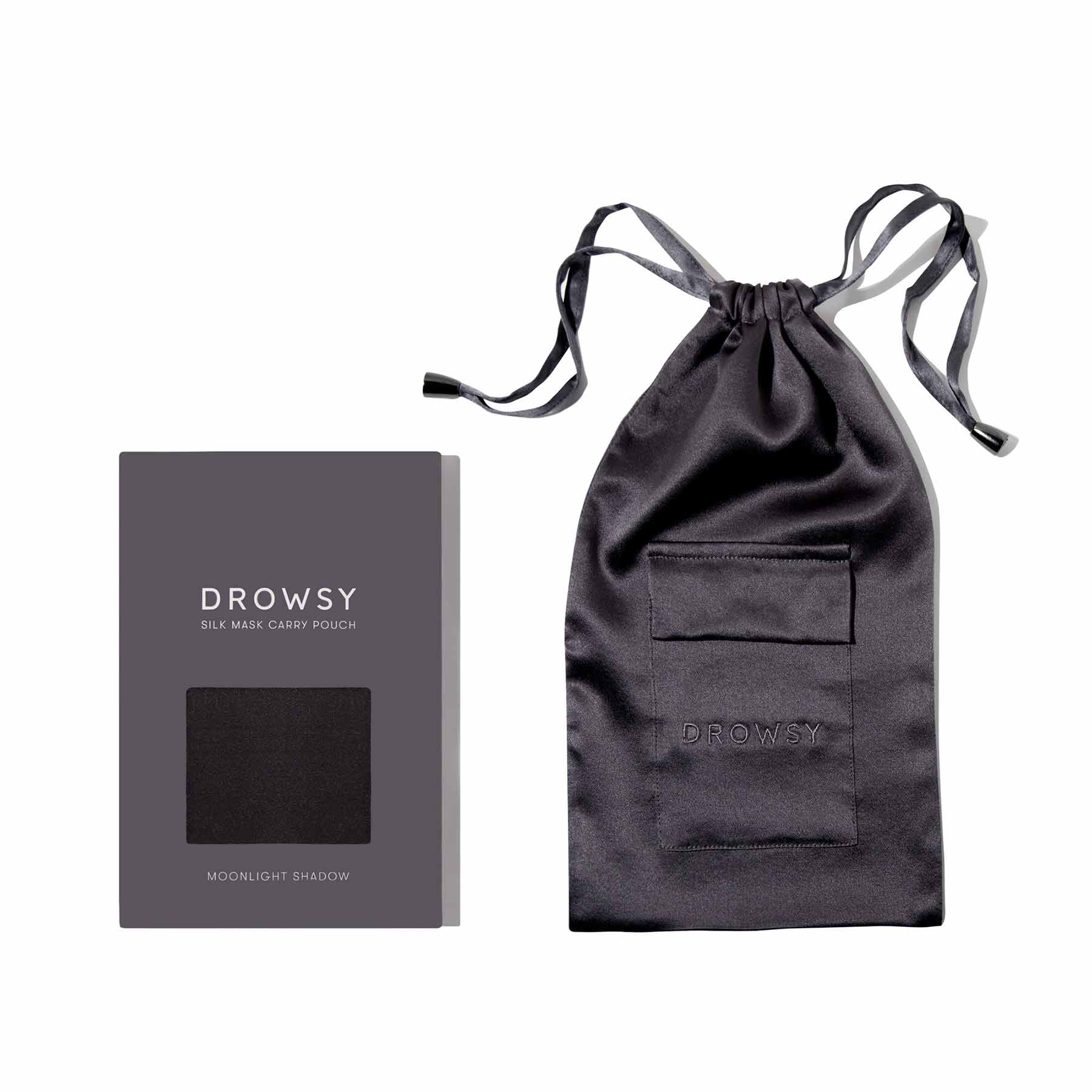 Moonlight Shadow Silk Carry Pouch for Your Sleep Mask