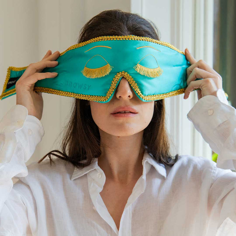 Breakfast at Drowsy Silk Eye Mask for Sleeping