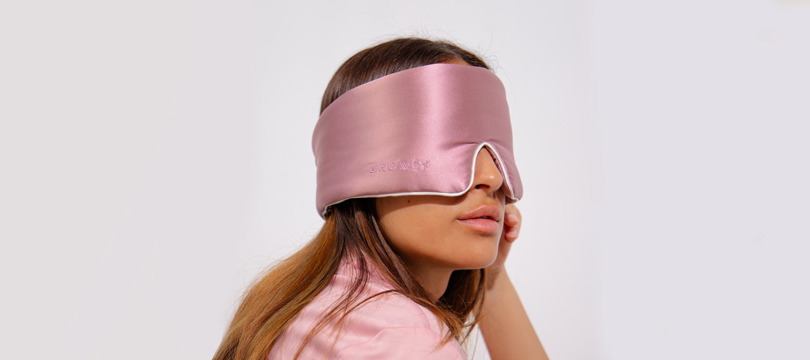 Damask Rose Silk Sleep Mask - Pipe Dreams Edition