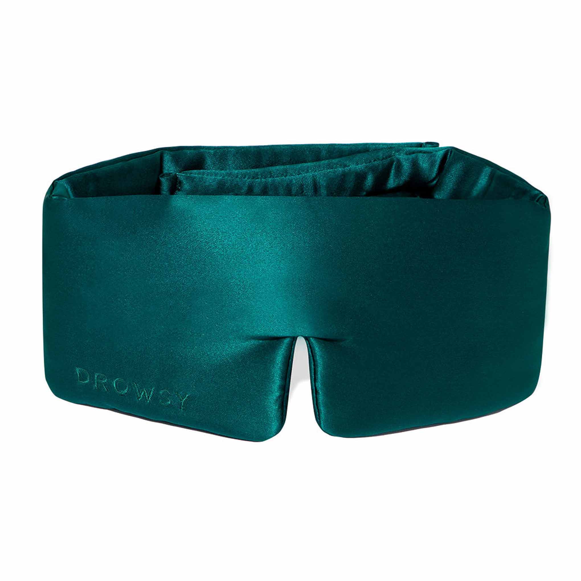Green Sapphire Squishy Eye Mask | Padded Silk Sleep Mask